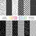 Black and White Digital Paper, Monochrome Backgrounds, Black and White ...