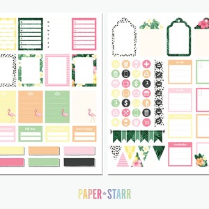500 Summer Tropical Digital Planner Stickers for Goodnotes & Other ...