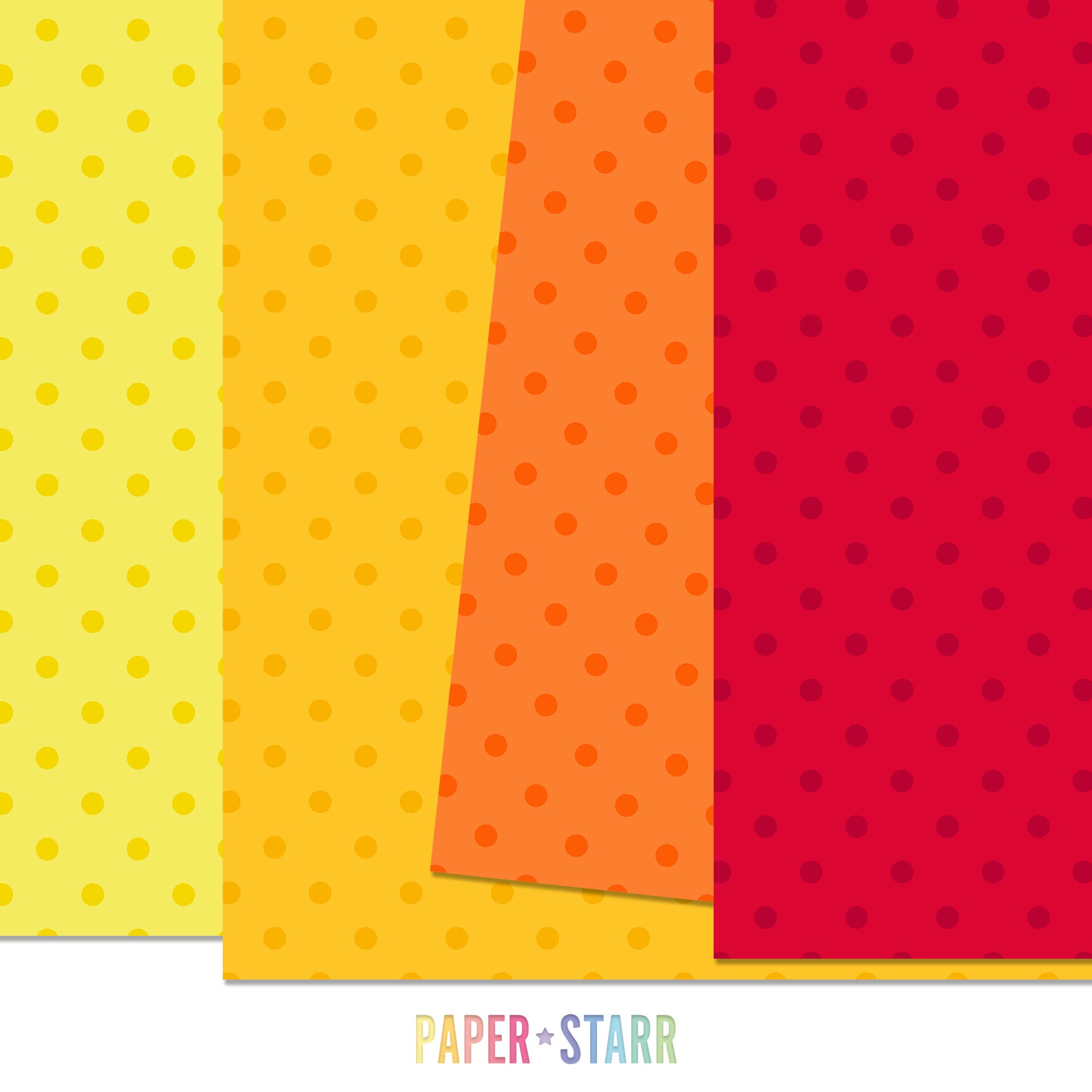 Rainbow Digital Paper, Polka Dot Digital Paper, Rainbow Polka Dot ...