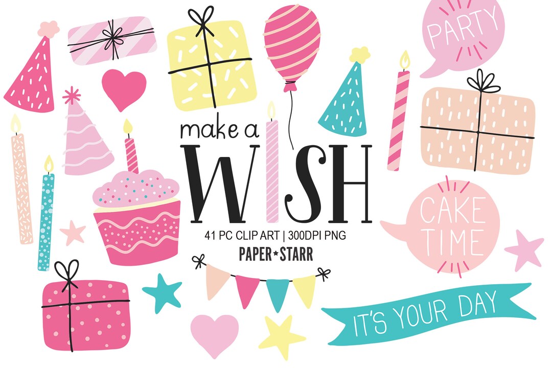 Birthday Party Clipart Set, Celebration Graphics (digital Download) - Etsy