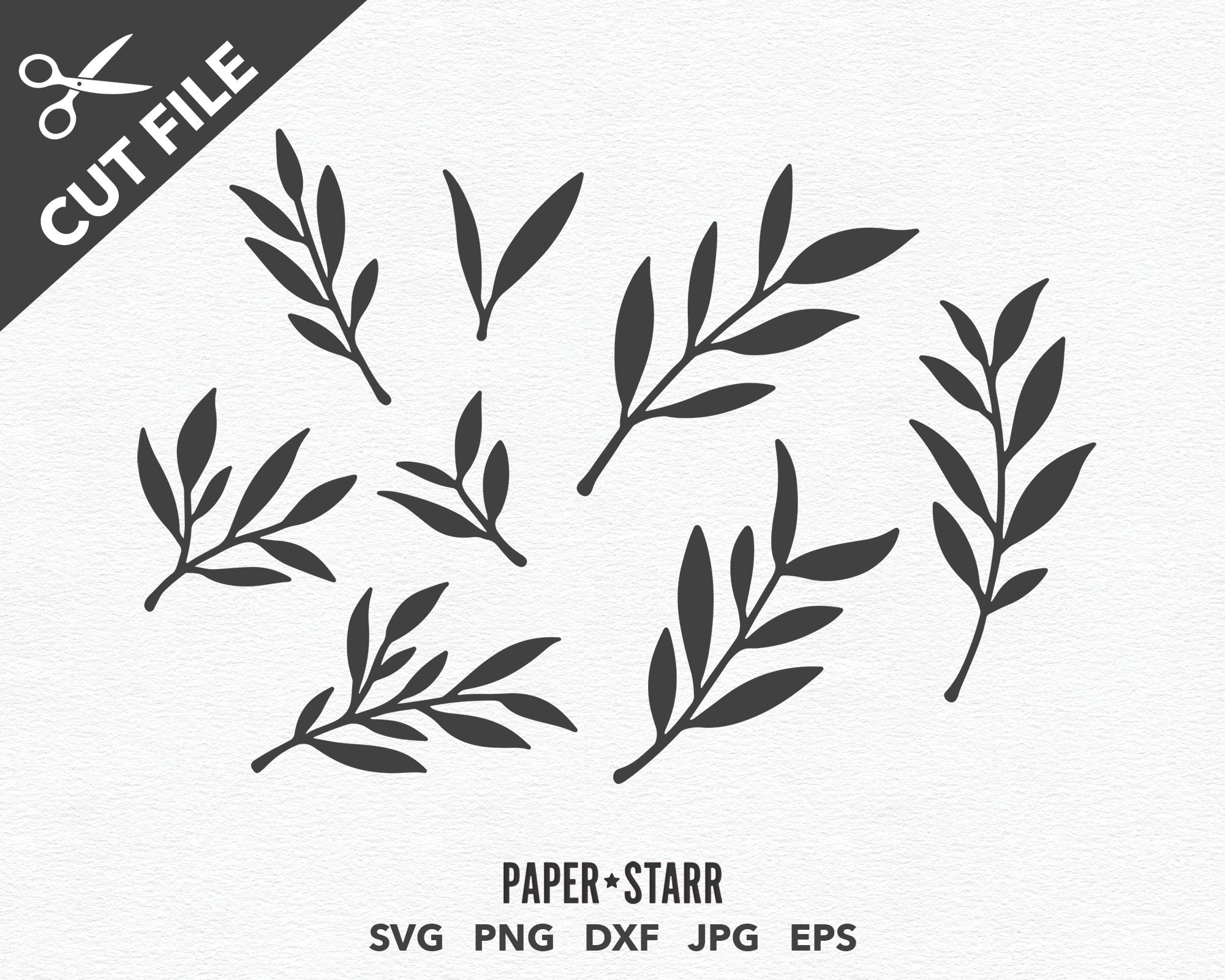 Leaves SVG File, Leaf SVG, Leaf Clip Art, Leaf Cut File, Card Making ...