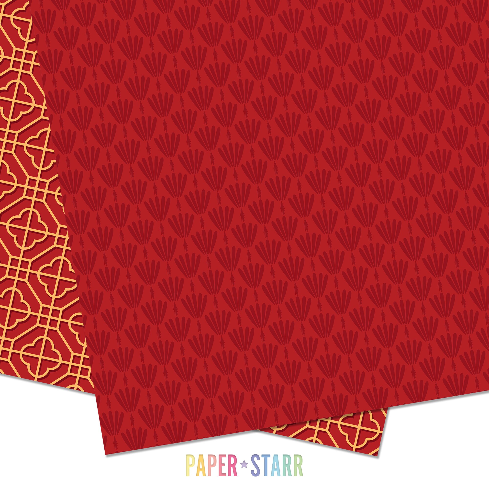 Chinese New Year Digital Paper, CNY Pattern, Bamboo Pattern, Chinese ...