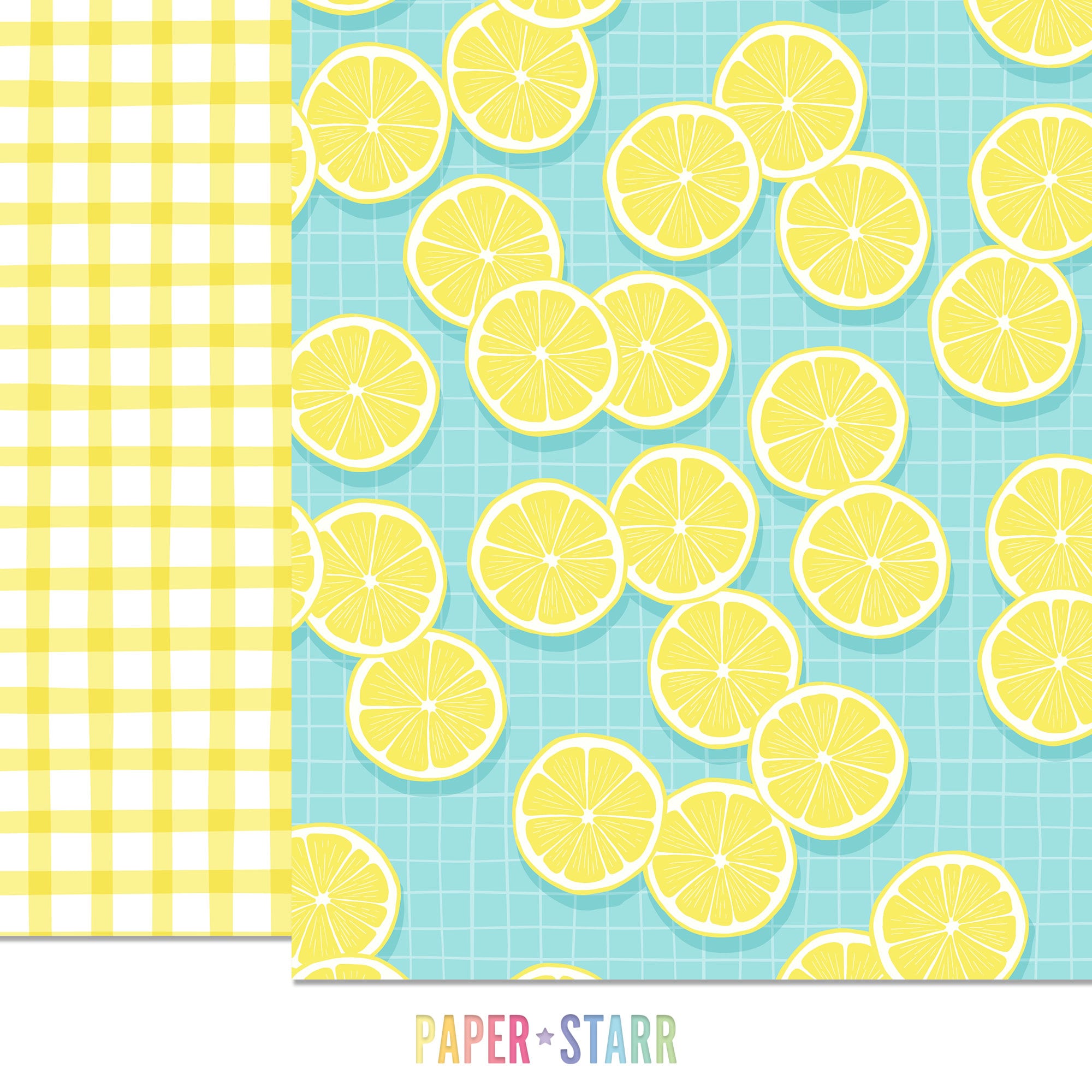 Summer Digital Paper Lemon Digital Paper Summer Floral - Etsy