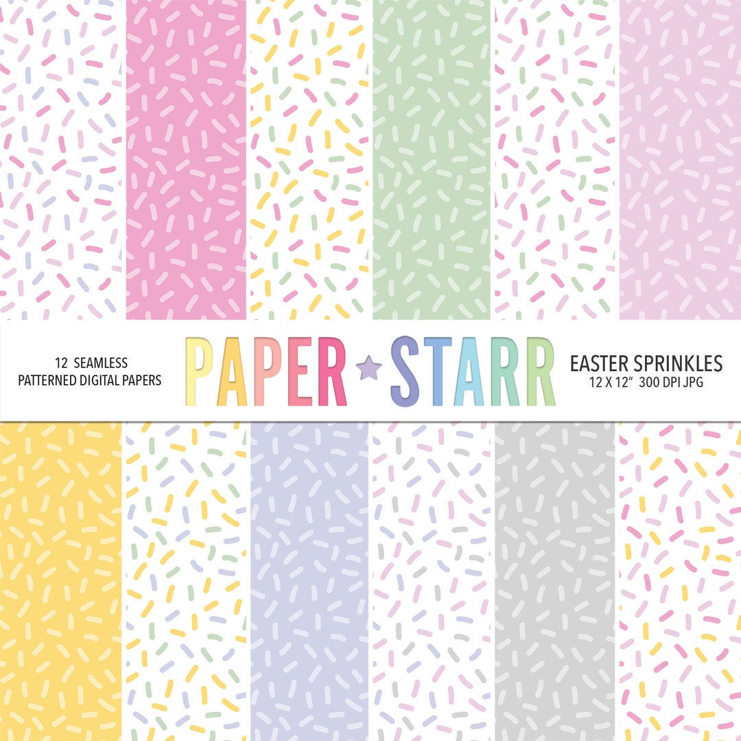 Easter Digital Paper, Sprinkles Digital Paper, Easter Pattern ...