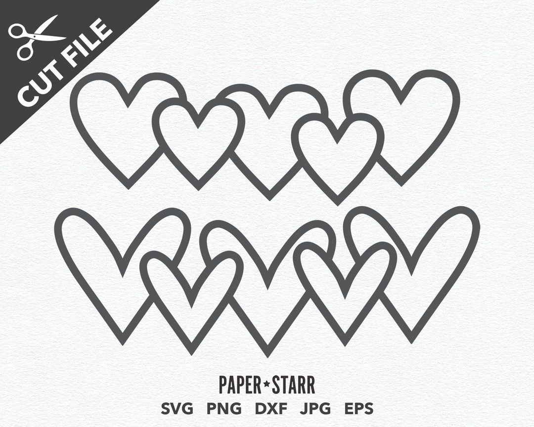 Heart SVG File, Heart Border SVG, Heart Cluster SVG, Heart Border Png ...
