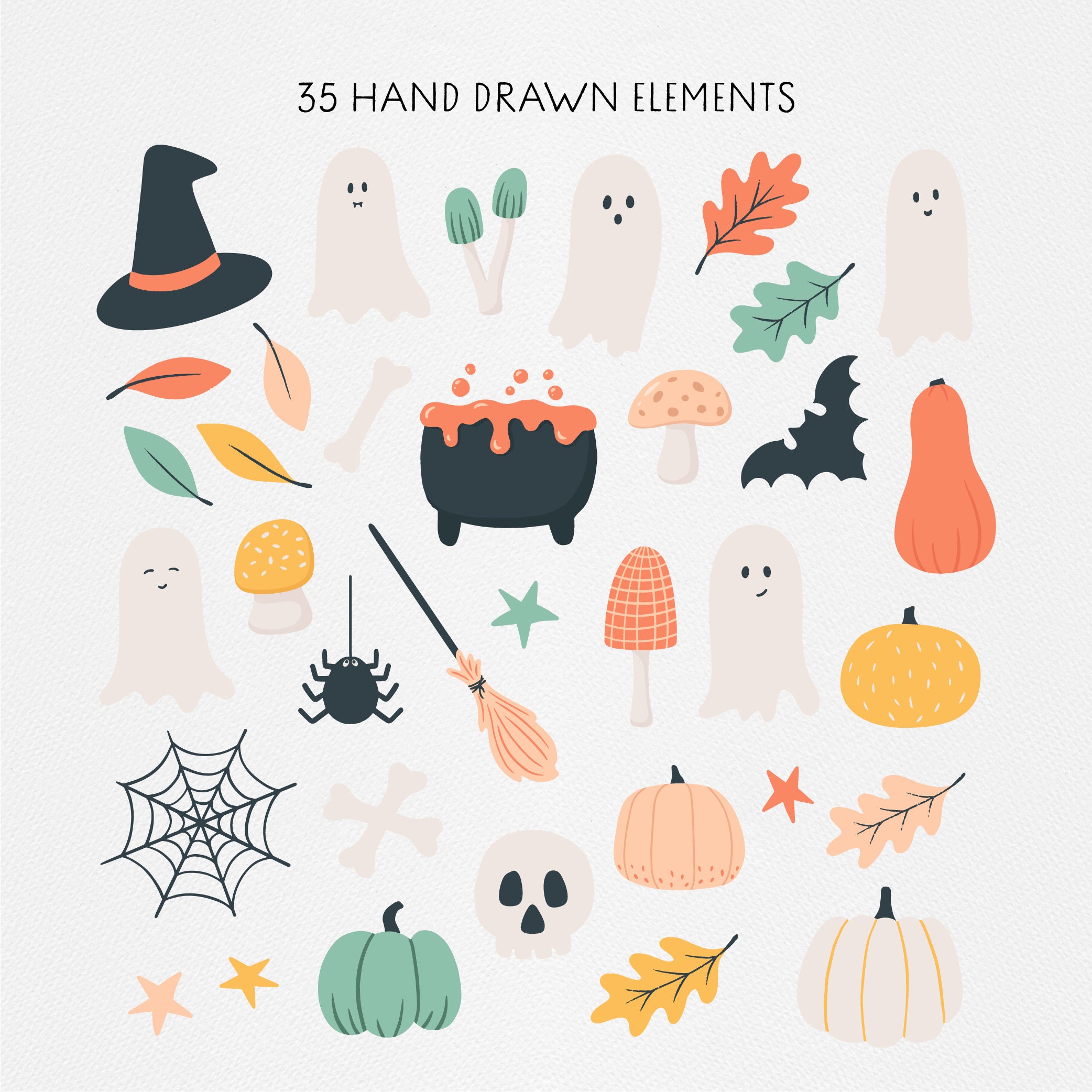 Halloween Clipart, Fall Clipart, Halloween, Ghost Clipart, Pumpkin ...