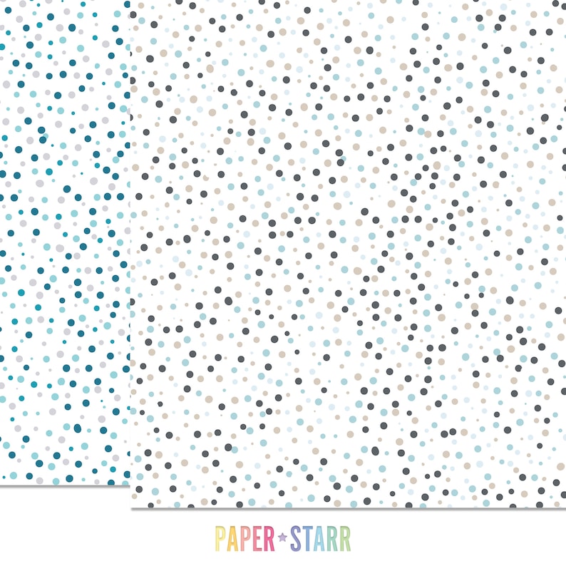 Polka Dot Digital Paper, Random Dot Background, Spot Patterns, Dots ...