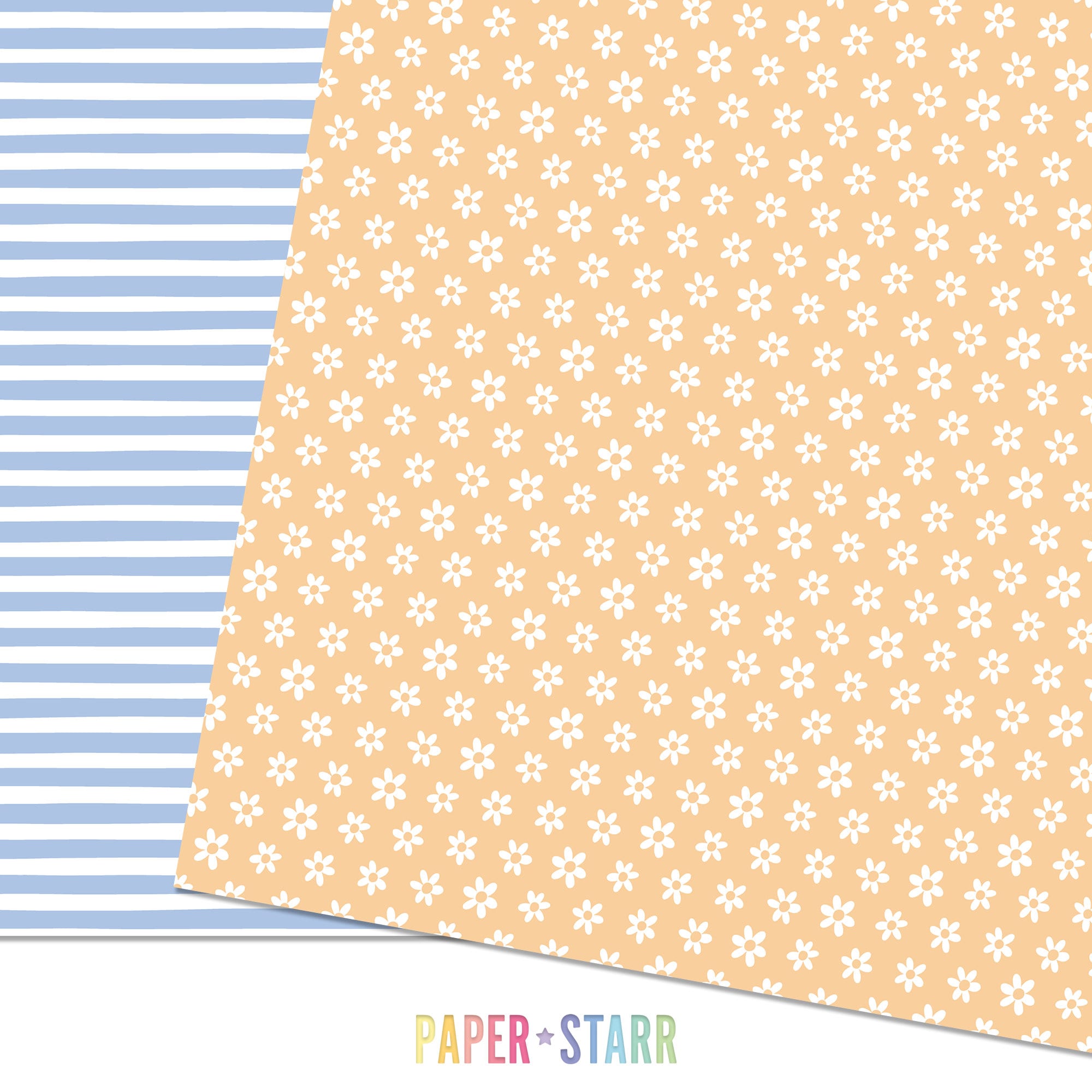 Floral Digital Paper Summer Digital Paper Daisy Digital - Etsy