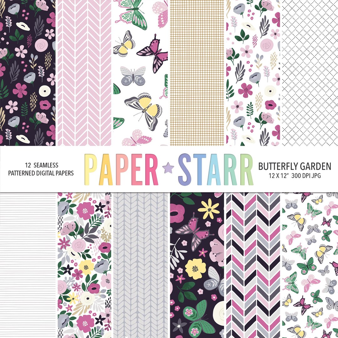 Spring Digital Paper, Floral Digital Paper, Spring Backgrounds, Floral ...