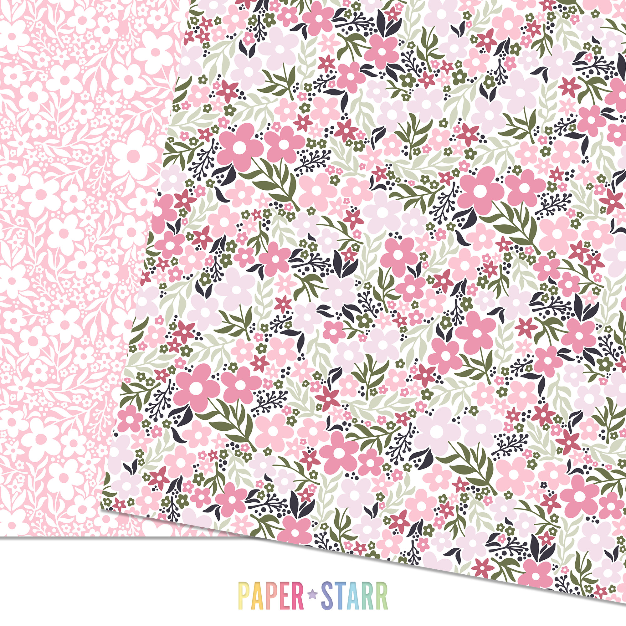 Spring Digital Paper Floral Digital Paper Spring Floral - Etsy