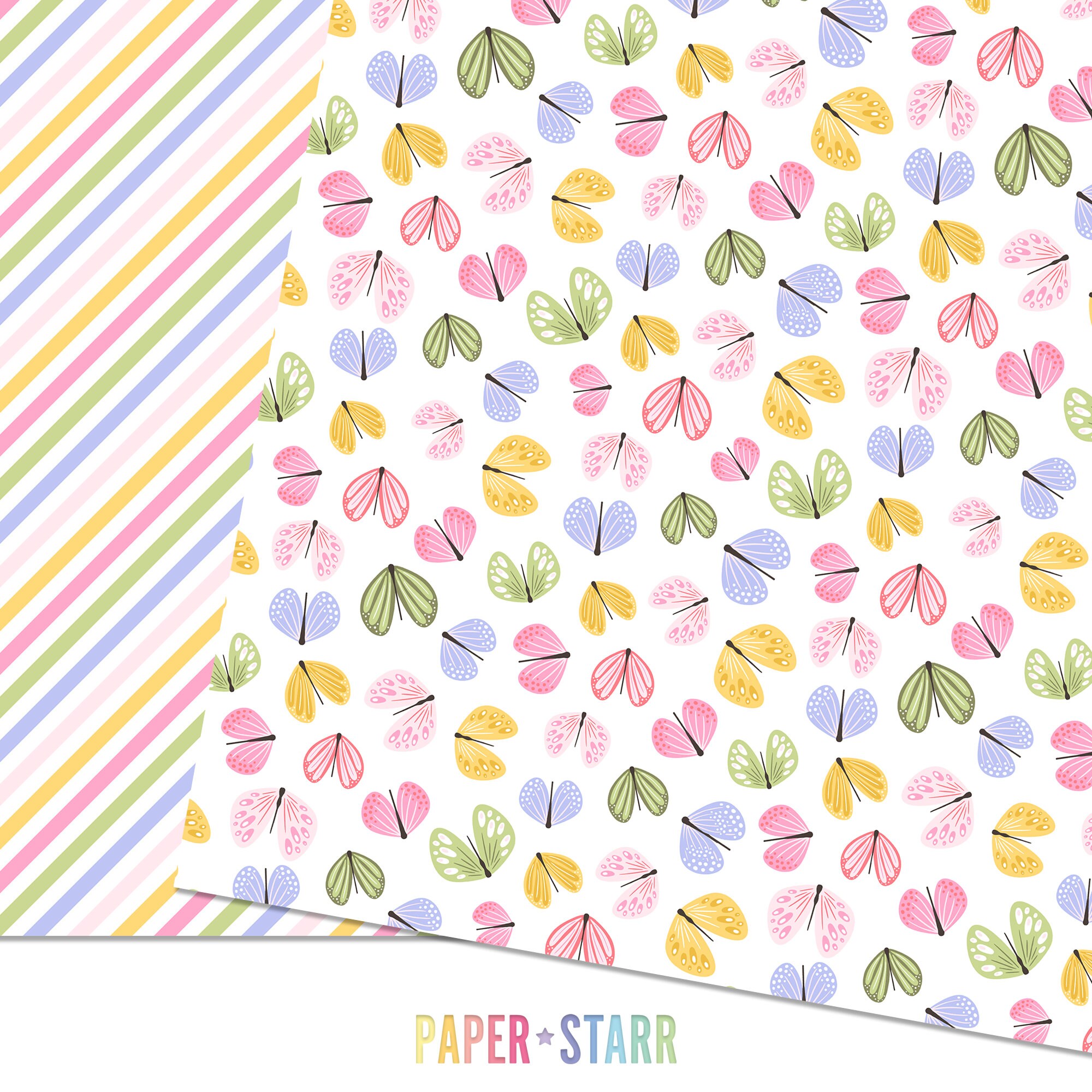 Spring Digital Paper, Floral Digital Paper, Spring Backgrounds, Floral ...