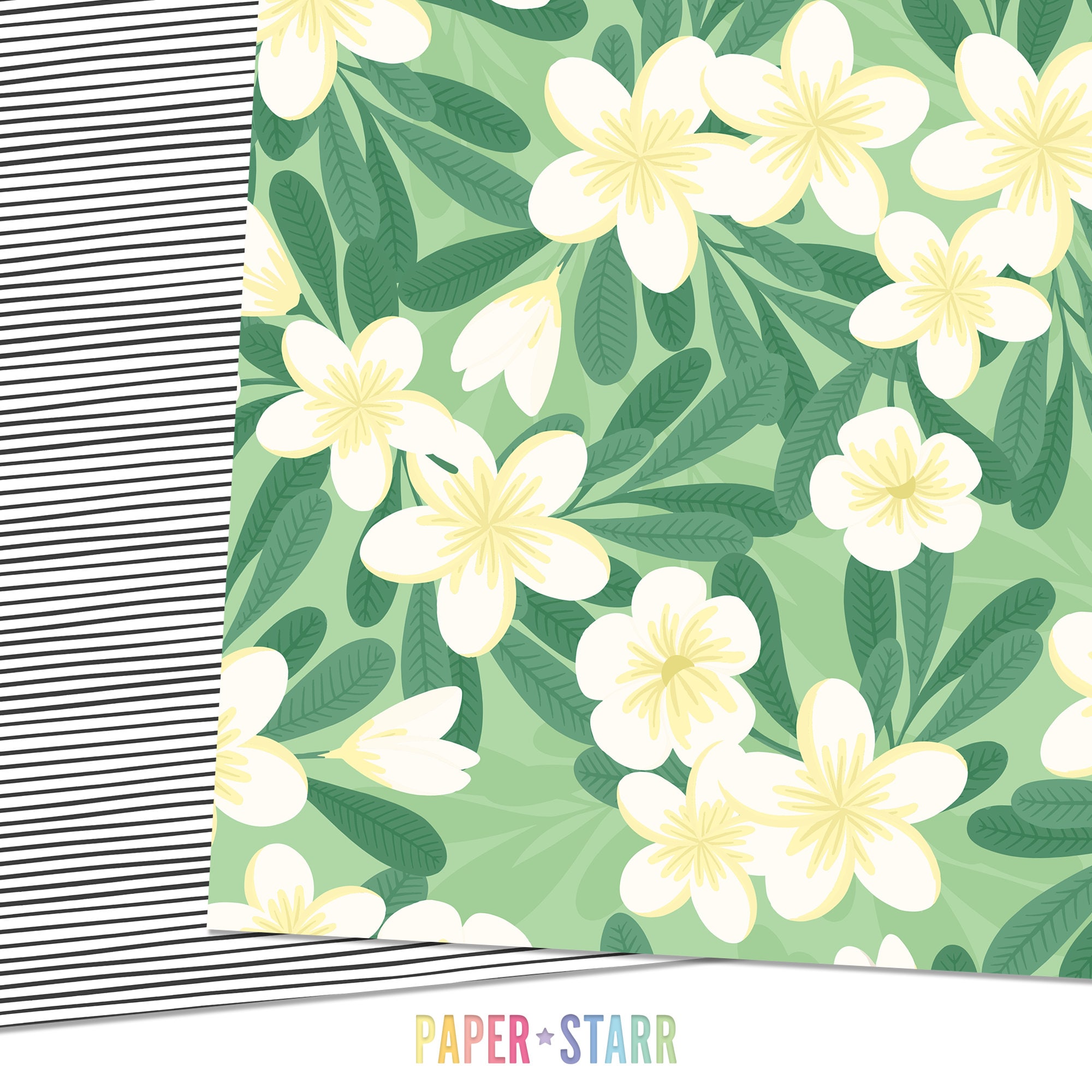 Summer Digital Paper Tropical Digital Paper Floral Tropical - Etsy