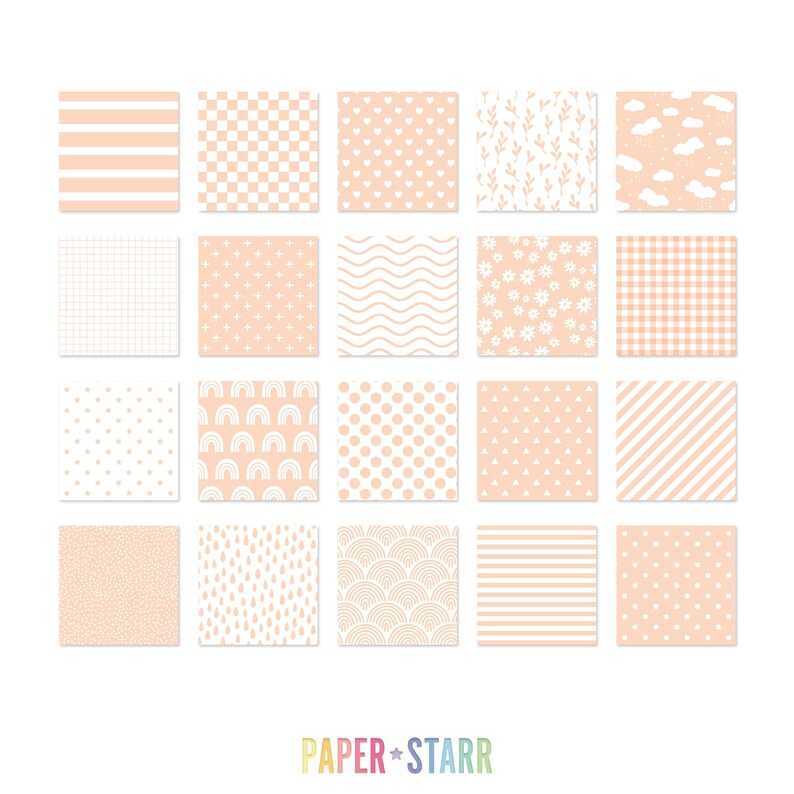 Pastel Digital Paper Bundle, Pastel Rainbow Colours, Pastel Patterns ...