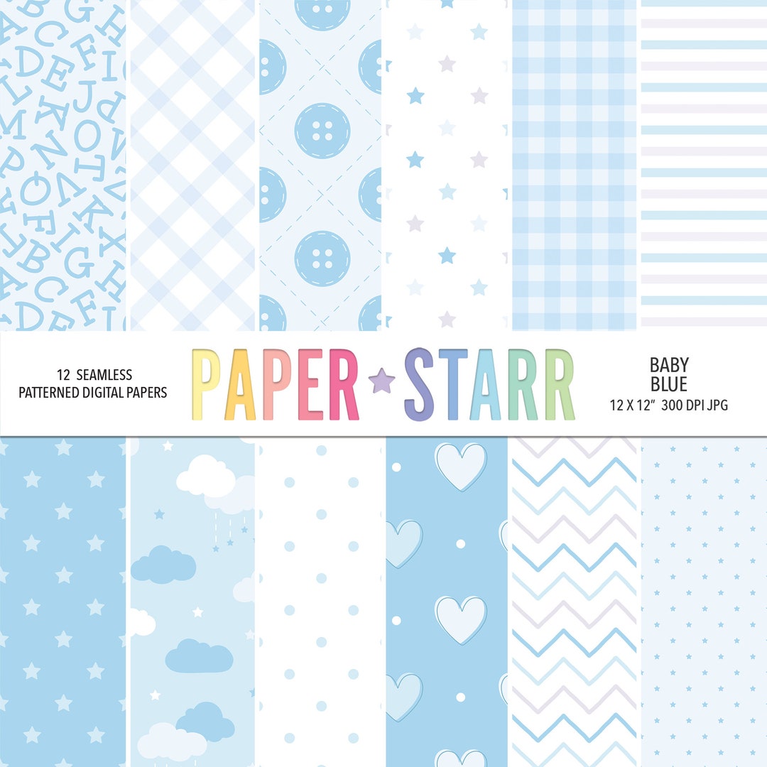 Baby Blue Digital Paper, Baby Boy, New Baby, Nursery Patterns, Baby Boy ...