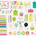 Birthday Digital Paper and Birthday Clipart Set, Party Invitation ...