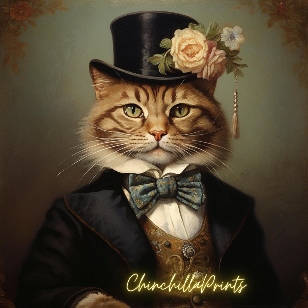 Cat, Victorian Art, Victorian Cat Art, Vintage Poster - Etsy