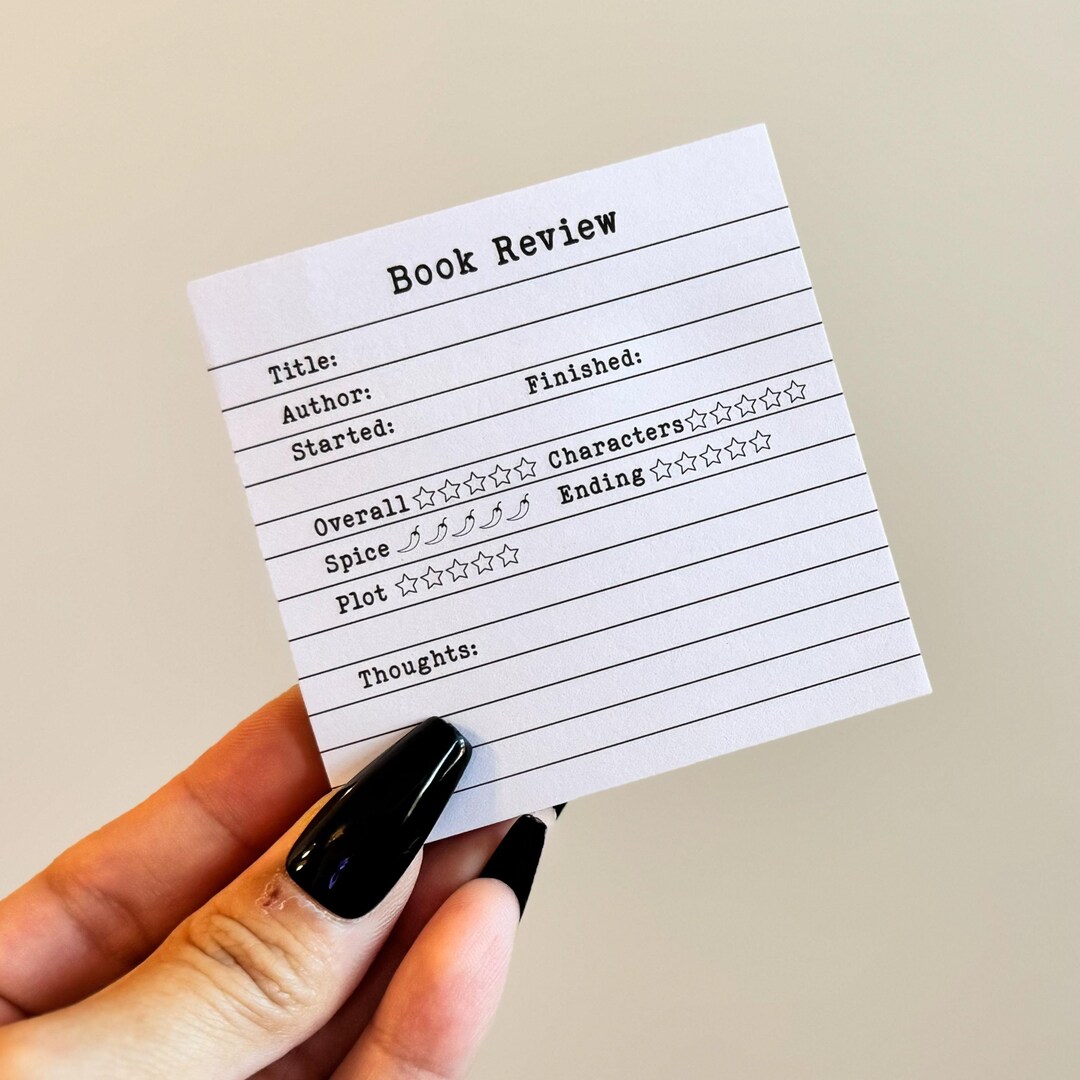 Book Review Sticky Notes - Perfect for Reading, Book Reviews, School ...
