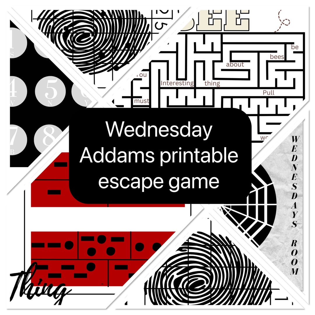 Wednesday Addams Printable Escape Game - Etsy Australia