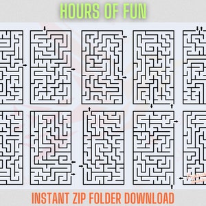 1200 Fun Maze Puzzles Mega Bundle 6 Levels Super Easy to Super Hard ...