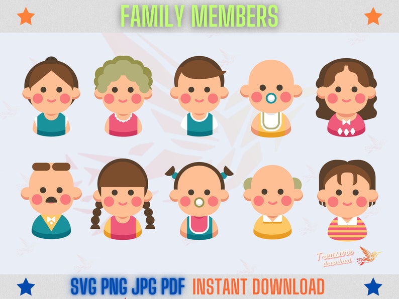 Family Members SVG Cut File for Diy Crafting Instant Download - Etsy ...