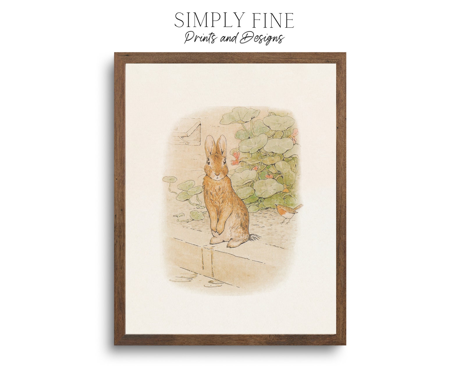 Vintage Peter Rabbit Sketch, Nursery Art Printable, Vintage Book ...