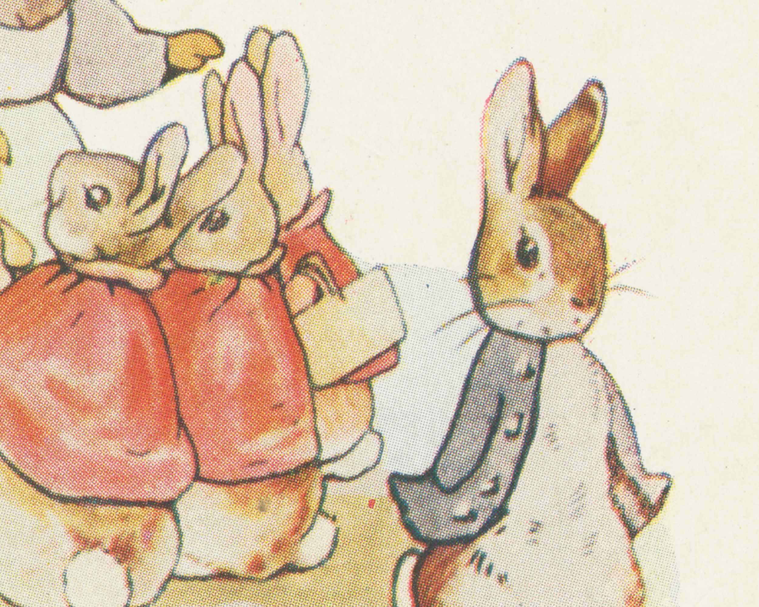 Peter Rabbit With Mother, Bunny Nursery, Printable Beatrix Potter Print ...