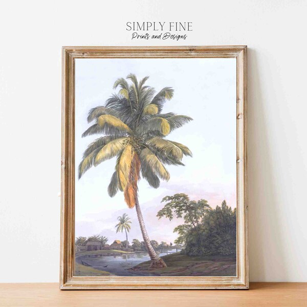 Single Palm Tree Wall Art - Etsy