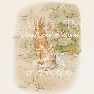 Vintage Peter Rabbit Sketch, Nursery Art Printable, Vintage Book ...