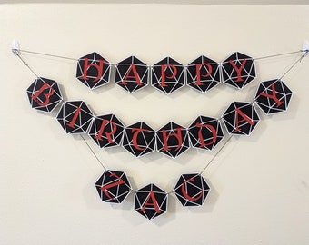 D20 Cake Topper Dungeons and Dragons Dnd Happy Birthday Personalized ...