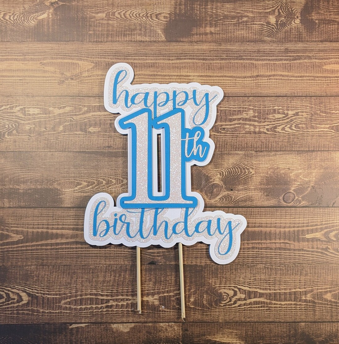 Personalized Glitter Birthday Cake Topper Kids Birthday Choose Age ...