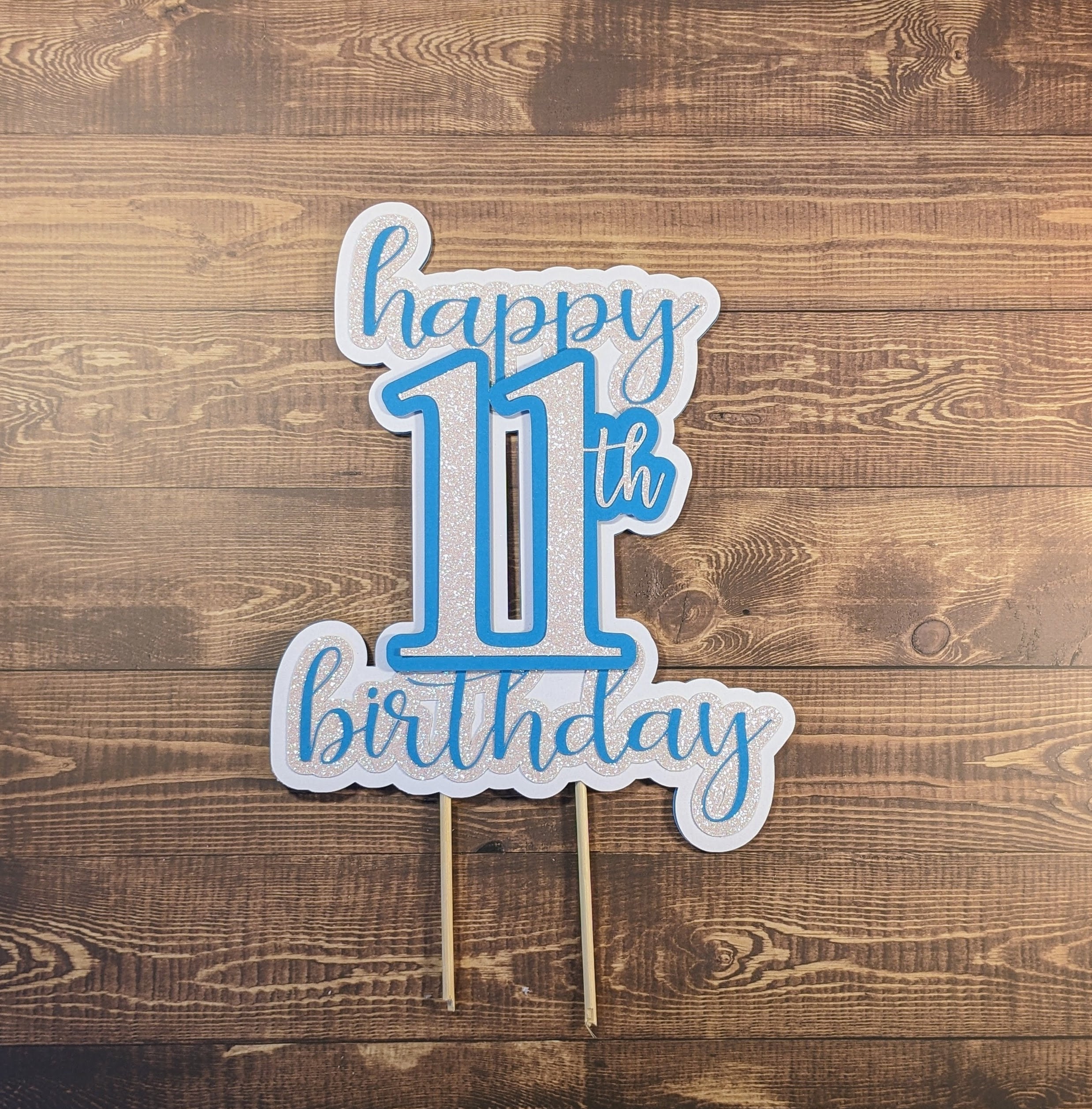 Personalized Glitter Birthday Cake Topper Kids Birthday Choose Age ...