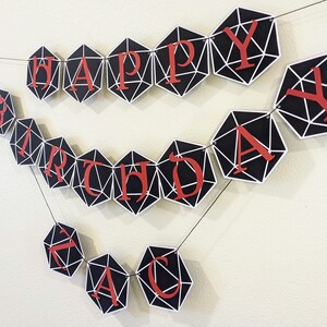 D20 Happy Birthday Banner Dungeons and Dragons Dnd - Etsy