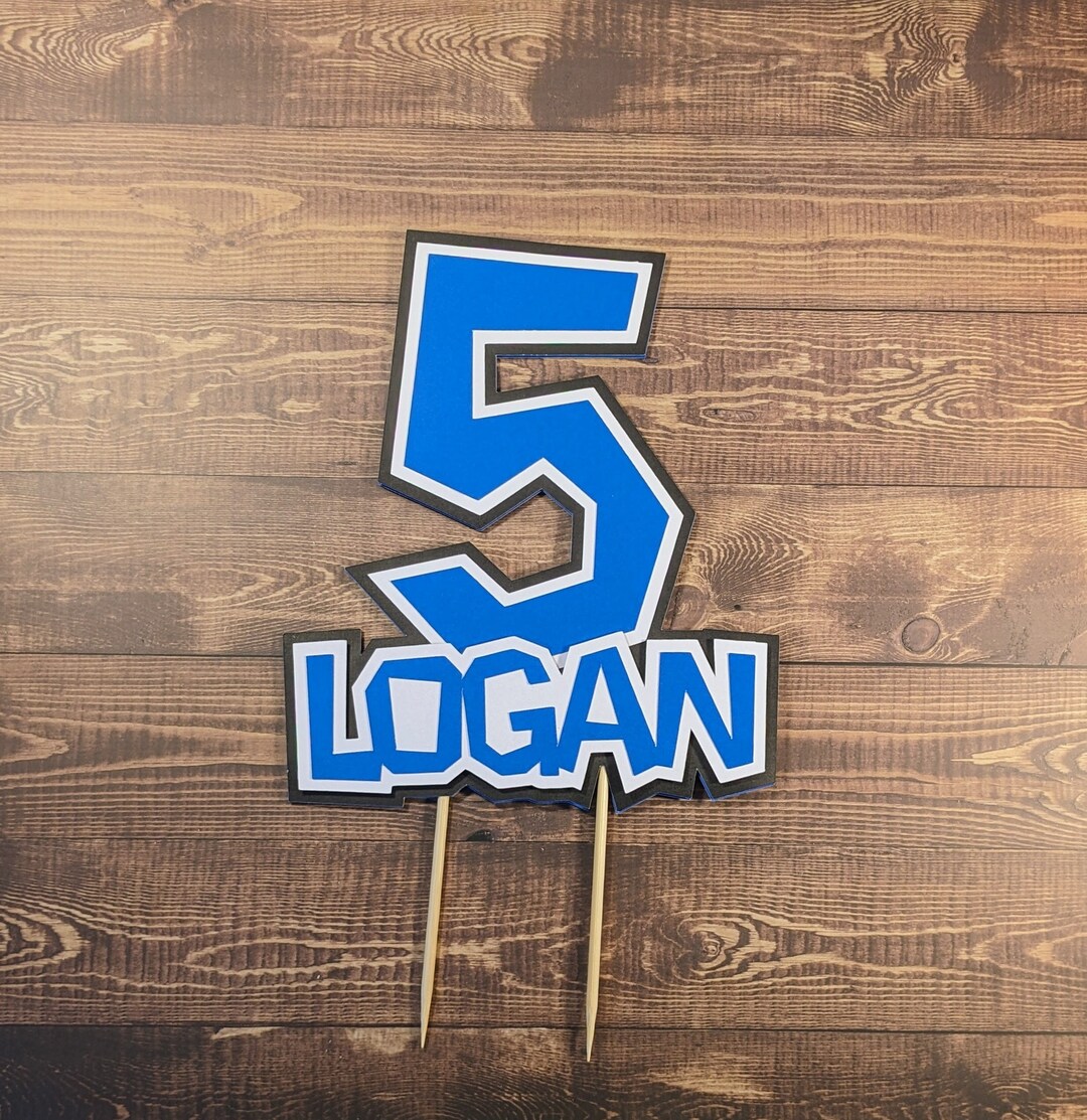 Personalized Birthday Cake Topper Kids Birthday Choose Name Age Color ...