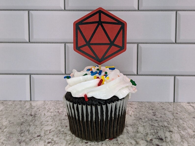 Dungeons and Dragons Dnd Party Cupcake Toppers Personalized Age Color ...