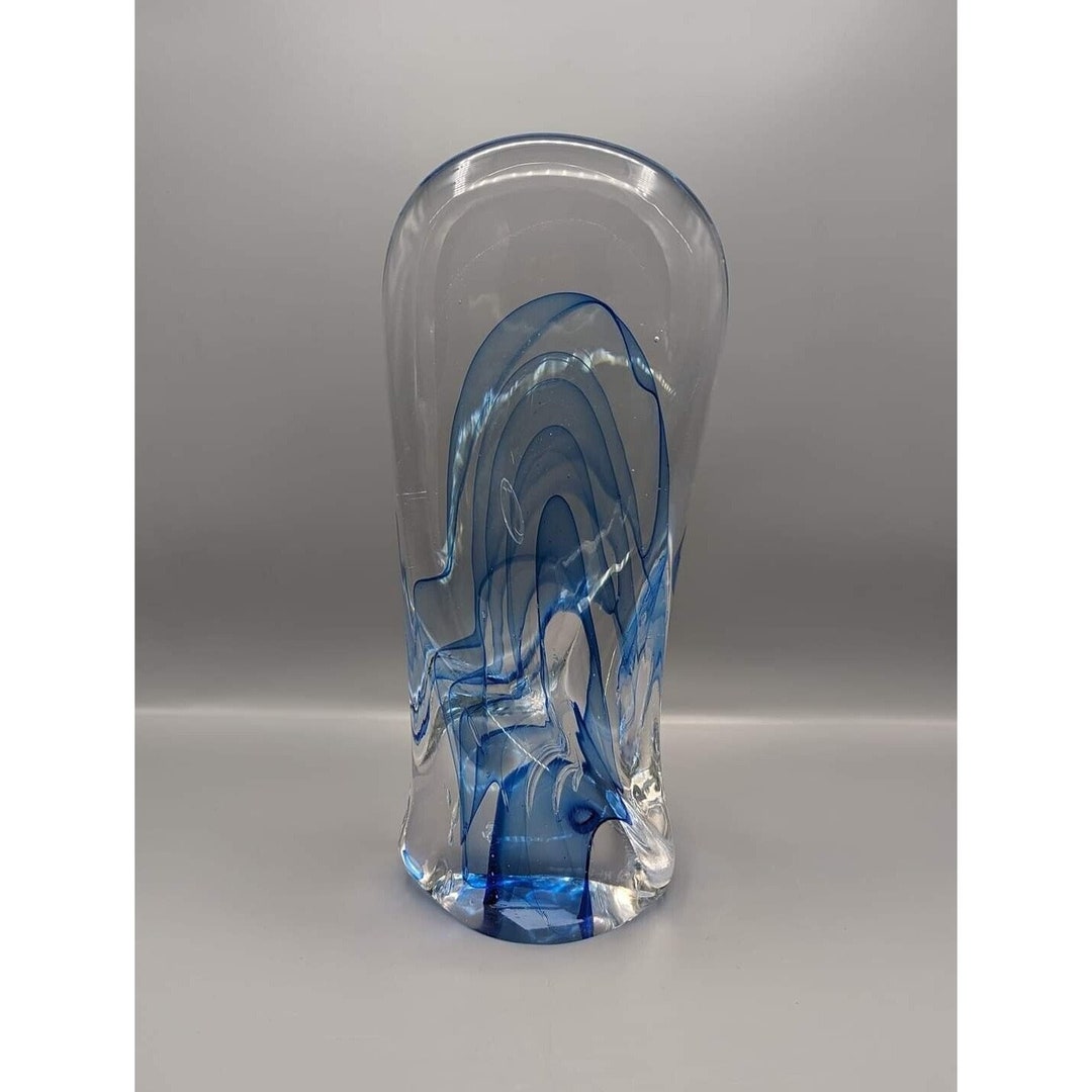 Rollin Karg Studio Art Glass Freeform Phallic Sculpture Twisted 12.25 ...