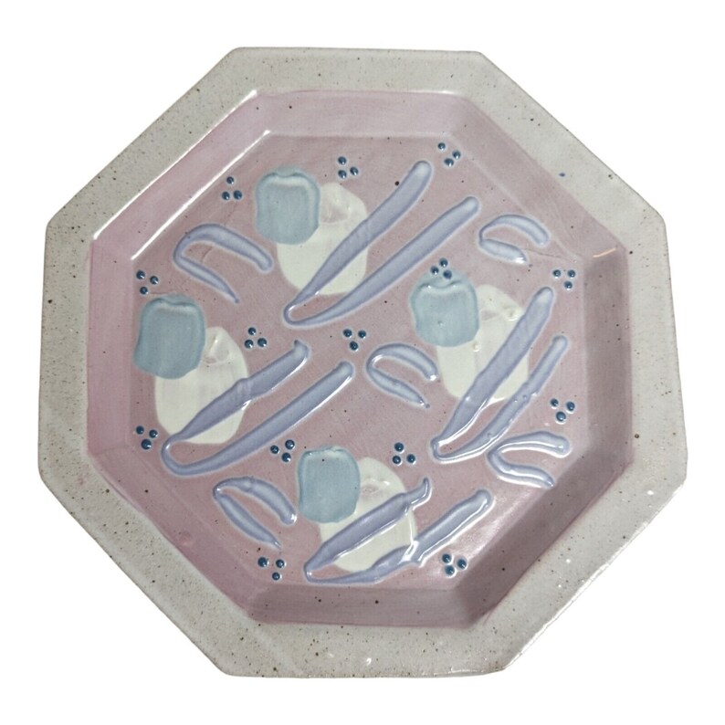 Vintage Cunningham Studio Art Pottery Octagon Plate Signed 10.75 - Etsy