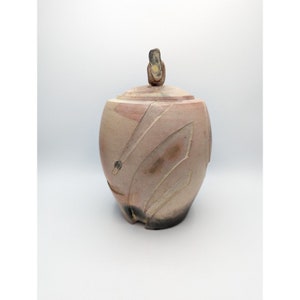 Eric Paul Kinsey Carved Saggar Fired Jar Studio Art Pottery Japanese ...