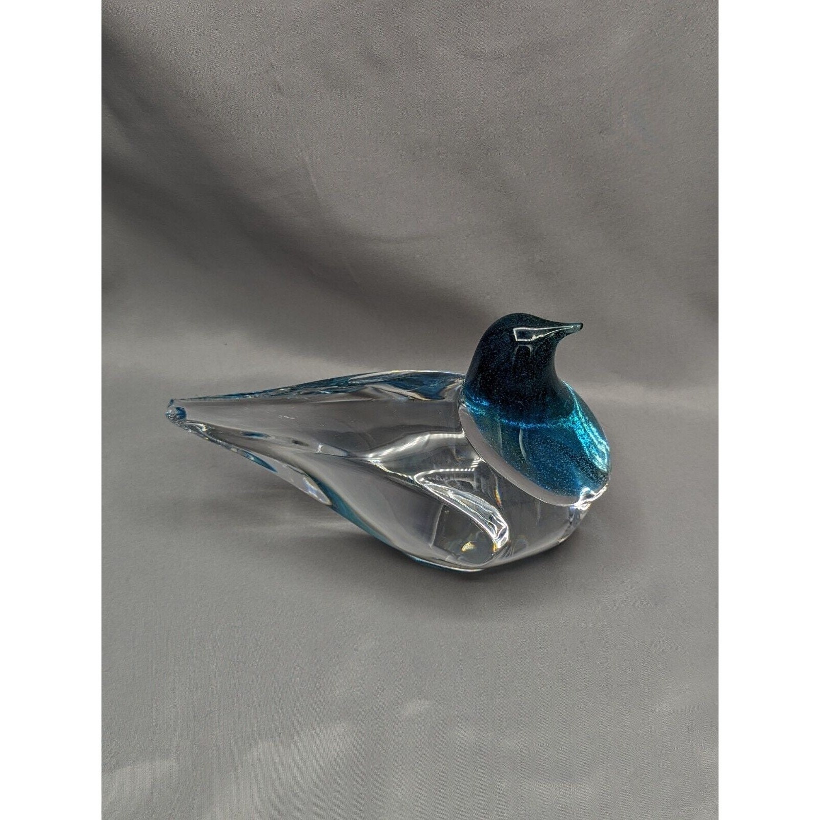 Vintage Daum France Art Glass Bird Dove Teal Aqua Signed - Etsy