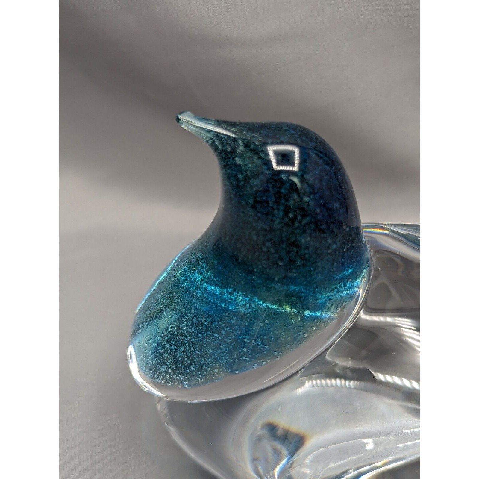 Vintage Daum France Art Glass Bird Dove Teal Aqua Signed - Etsy