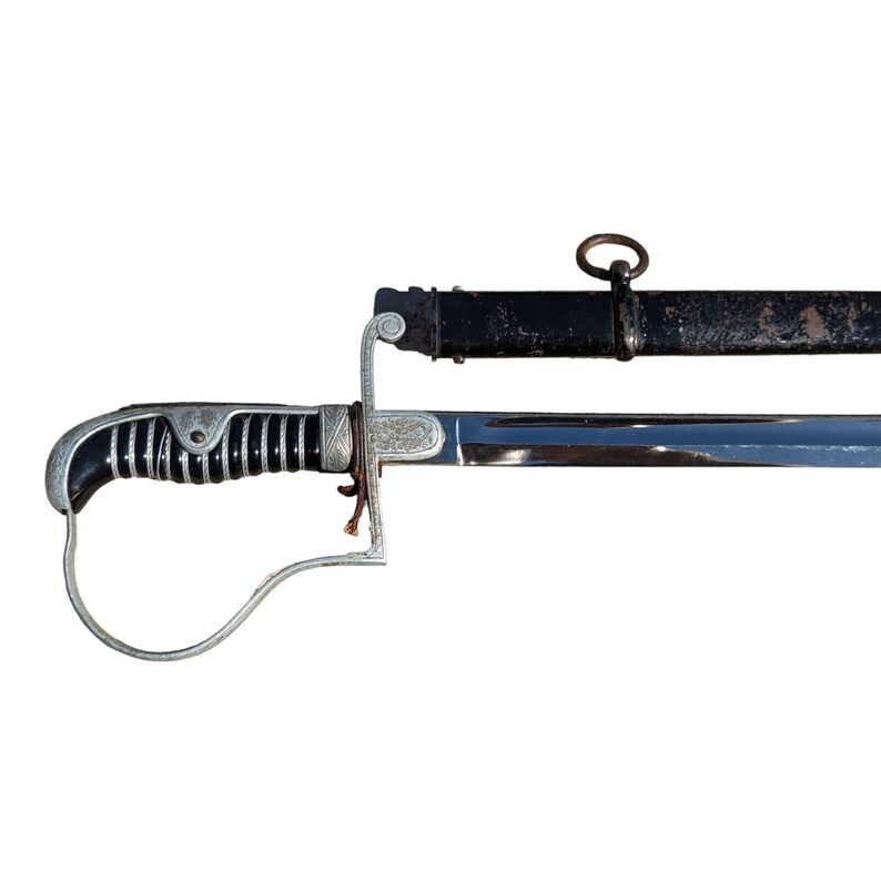 WWI German Horster Solingen Officers Sword & Scabard Dovetail Engraved ...