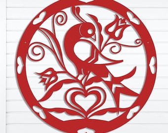 Vintage Pennsylvania Dutch Hex Sign Distelfink Lancaster County 16 ...