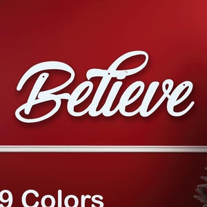 Believe Metal Script Word Art-inspirational Sign Will Brighten Any Room ...