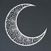 Moon Art Die-cut Metal Sign Wall Art Featuring an Ornate Crescent Moon ...