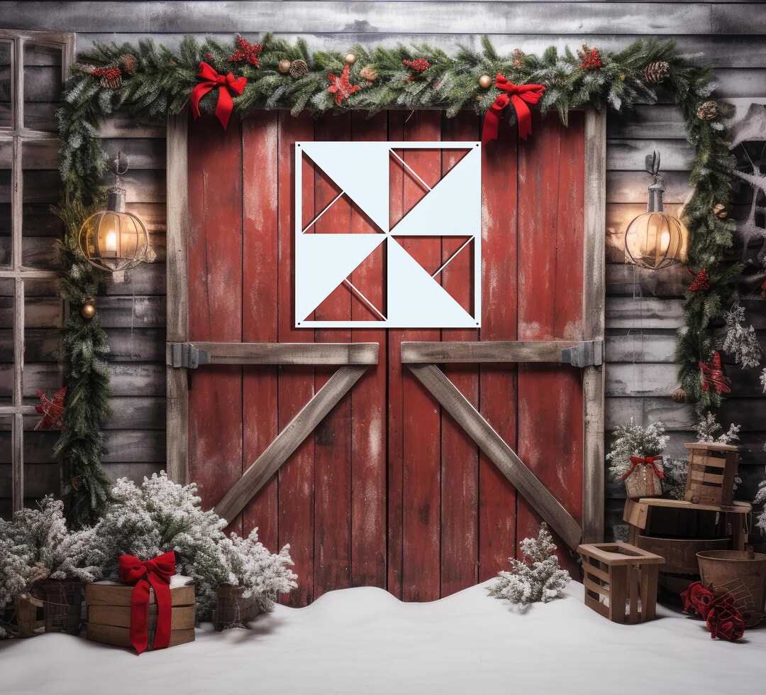 Amish Barn Quilt Square Metal Sign-4 Point Windmill Pattern Metal Quilt ...