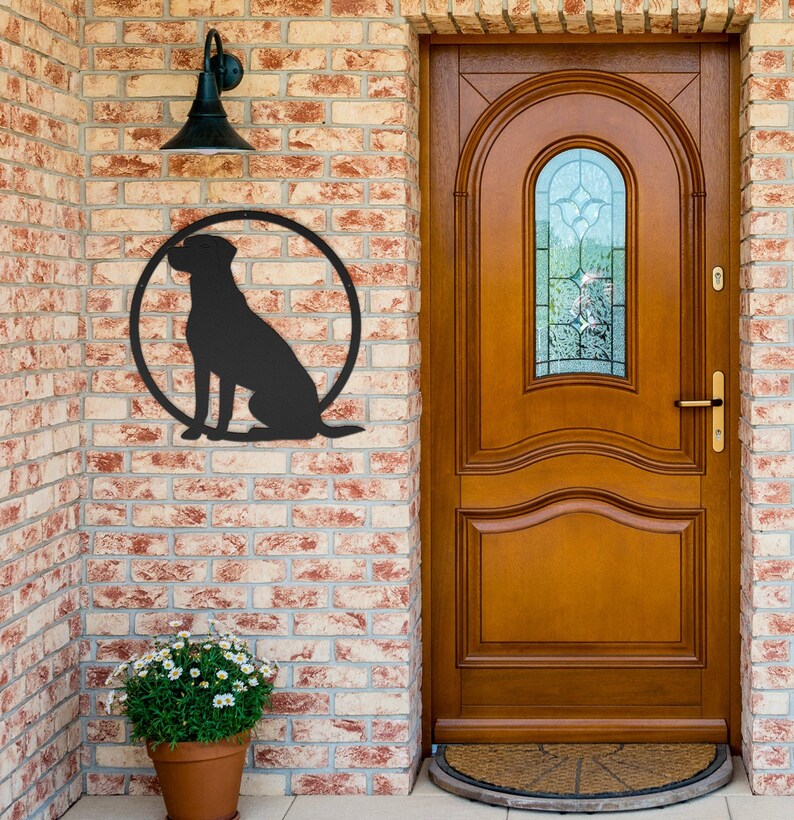 Black Labrador or Brown Labrador Die Cut Metal Wall Art Dog Lover Gift ...