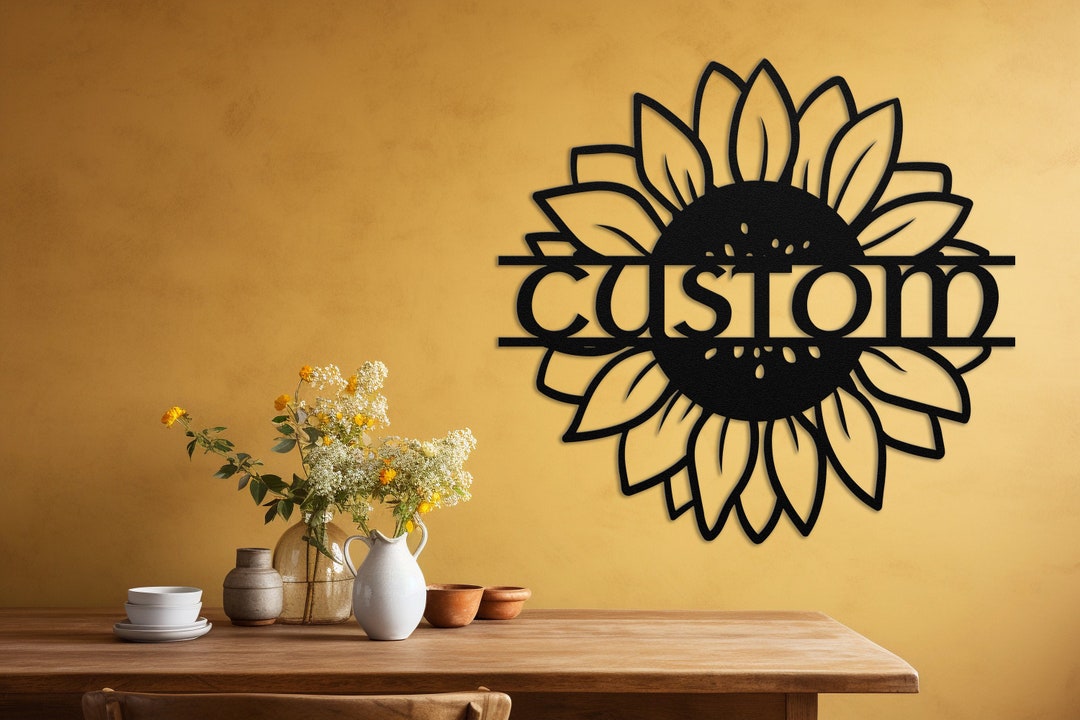 Custom Sunflower Name Sign is a Great Housewarming Gift/gardener Gift ...