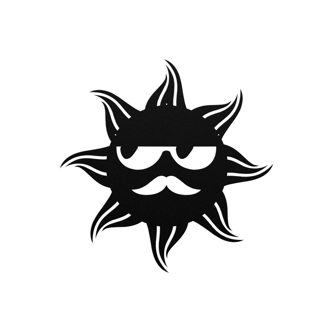 Die-cut Metal Wall Art Featuring a Cool Sun Design. - Etsy