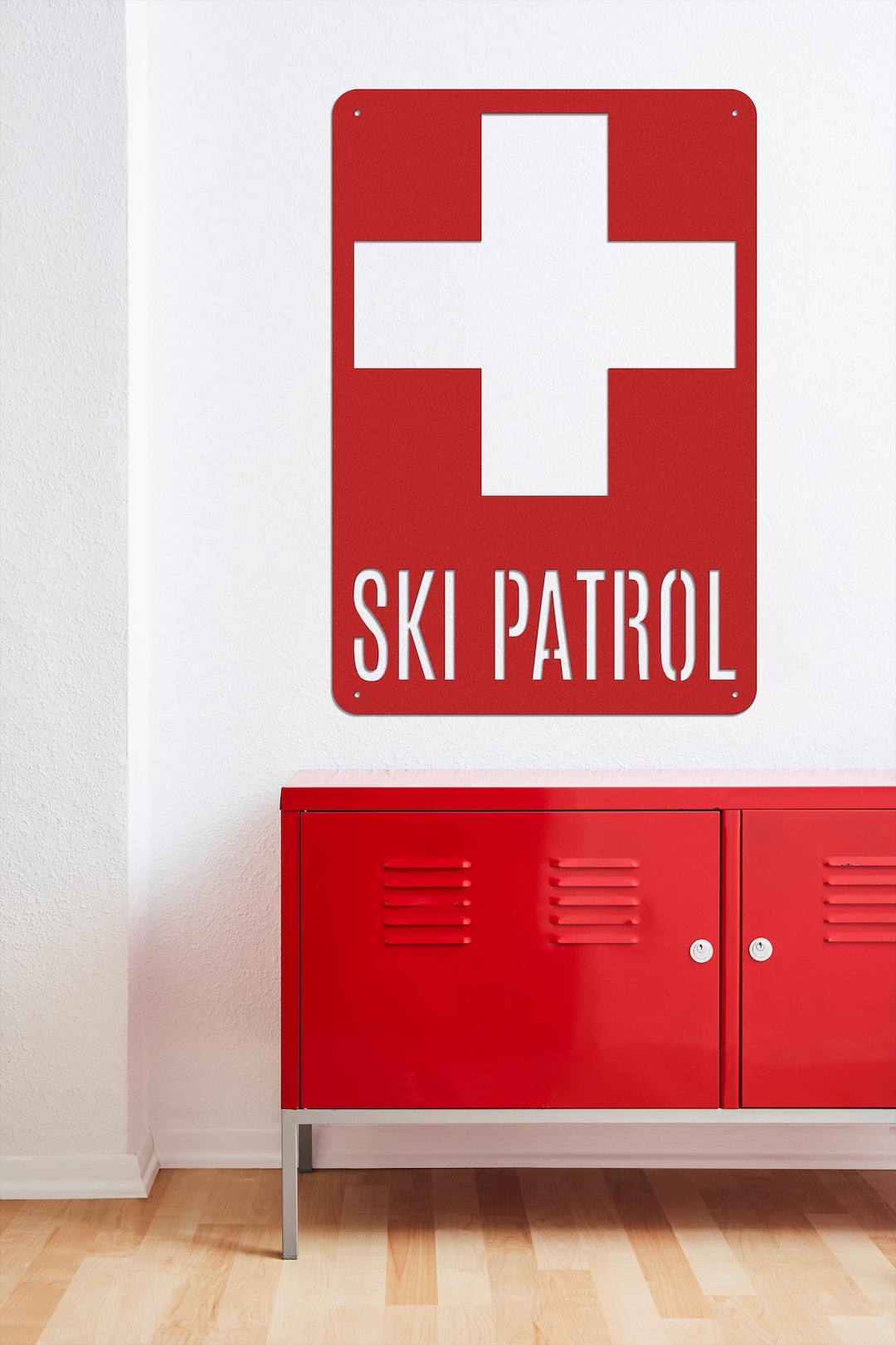 Ski Patrol Metal Sign - Vintage Ski Resort Wall Decor – Skier or ...