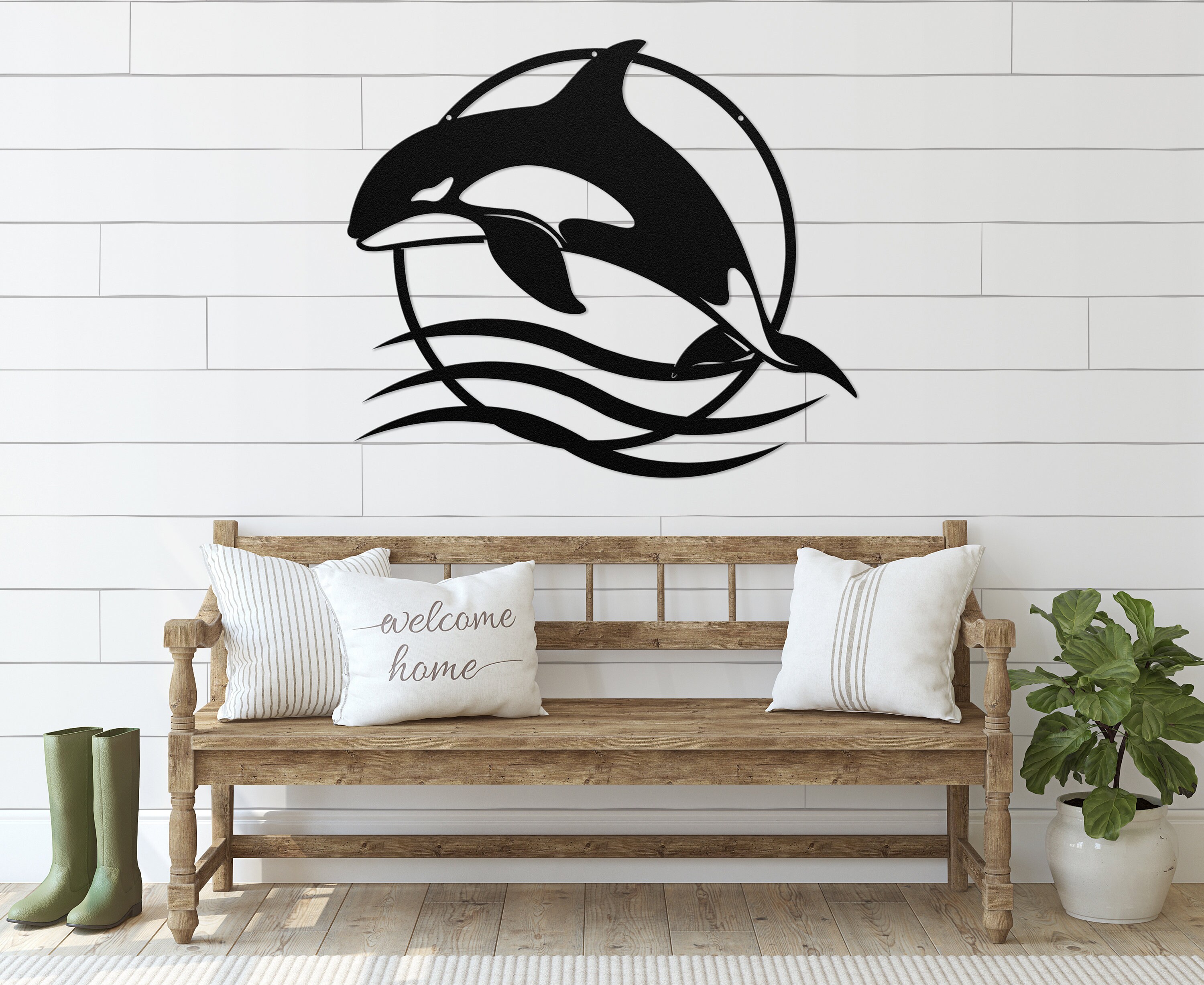 Die Cut Metal Orca Whale Wall Art, Our Killer Whale Art is Ideal for ...