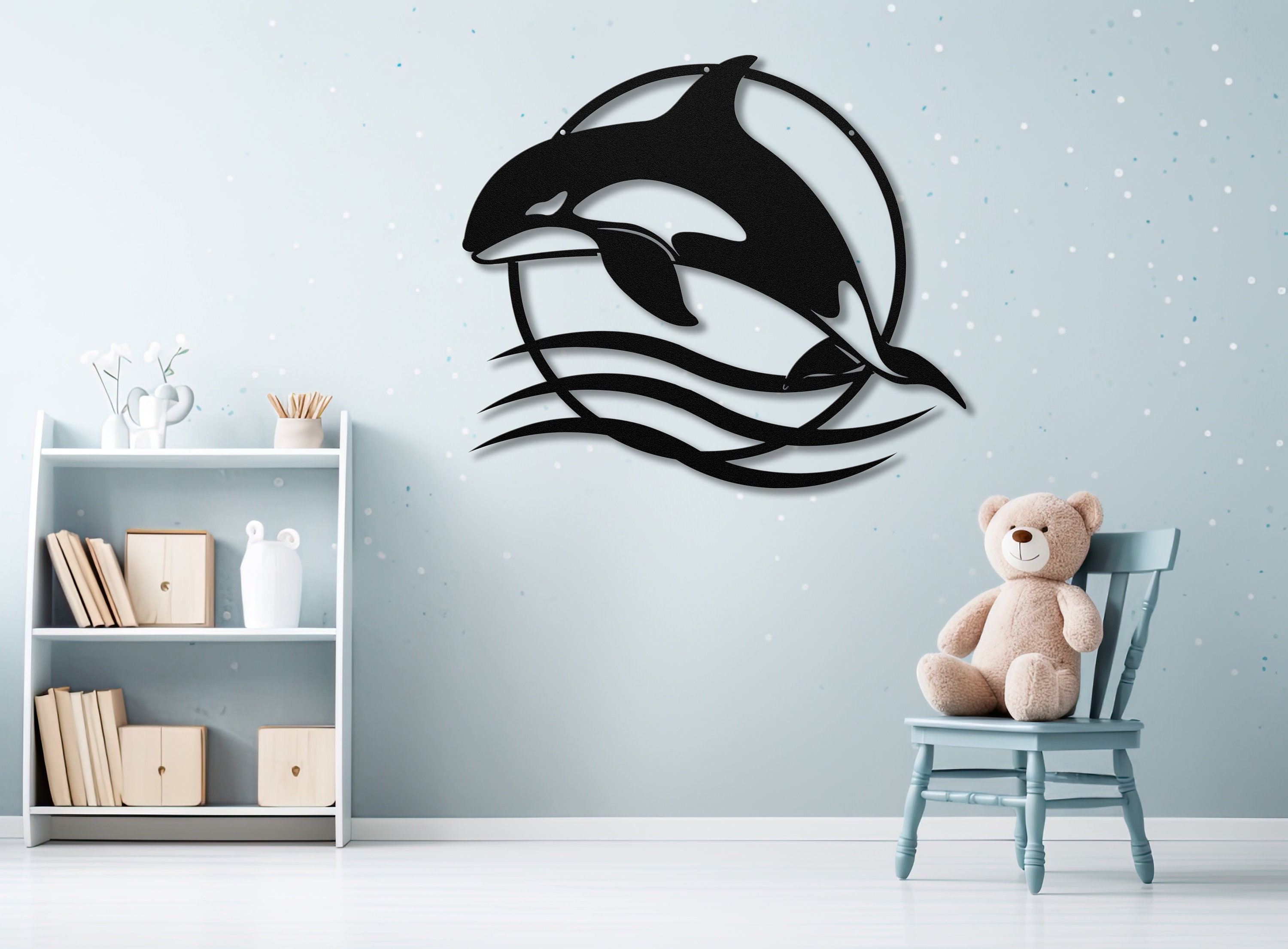 Die Cut Metal Orca Whale Wall Art, Our Killer Whale Art is Ideal for ...